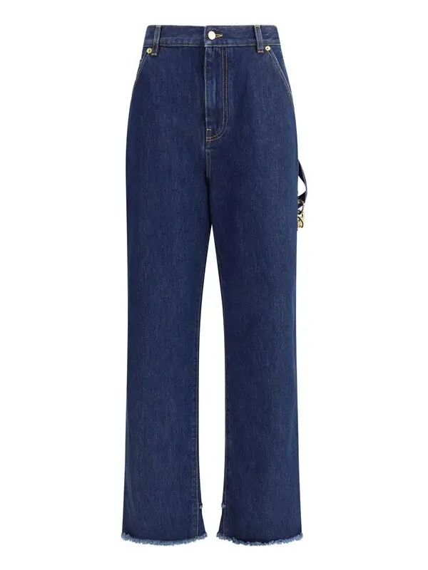 DARKPARK Chain Detail Loose Fit Jeans - Blue