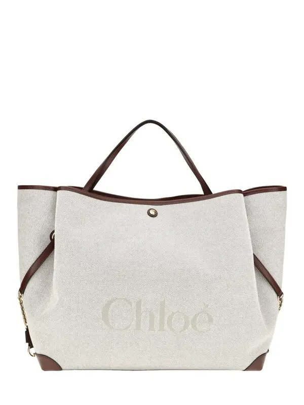 Chloé Large Carry Tote Bag - Beige