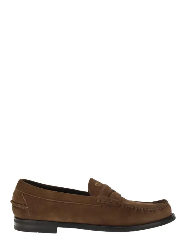 Prada Suede Loafers - Brown