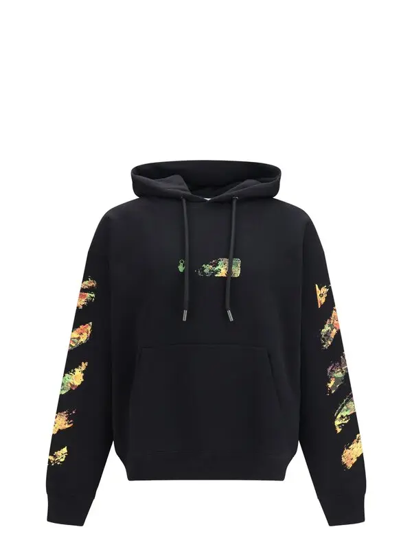 Off-White Spray Arrow Graphic Hoodie - Black