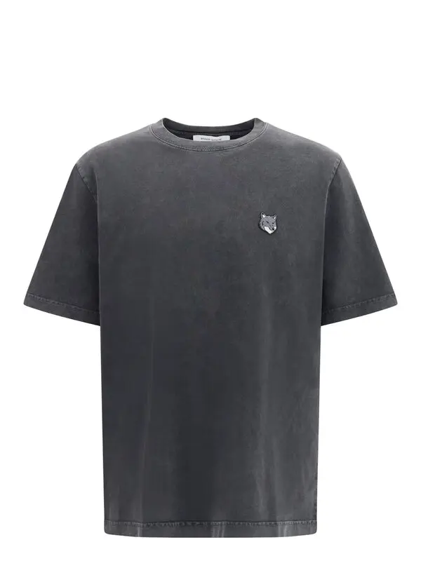Maison Kitsuné Fox Head Faded T-shirt Mae - Grey