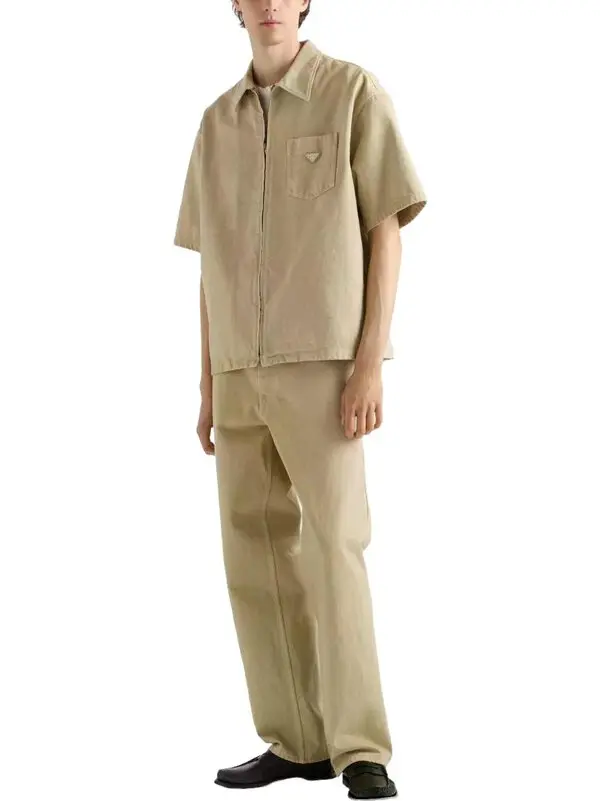 Prada Old Denim Shirt - Neutrals