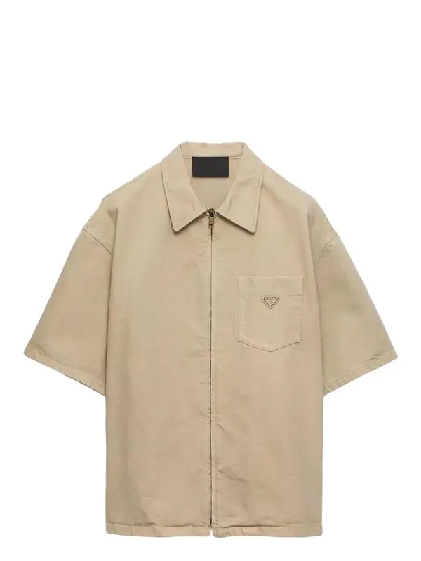 Prada Old Denim Shirt - Neutrals