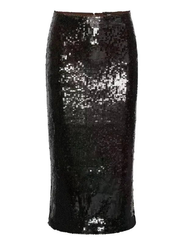 ROTATE BY BIRGER CHRISTENSEN Sequined Pencil Skirt - Brown