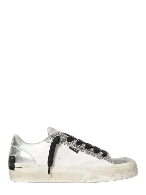 CRIME LONDON Soho Glitter Embellished Sneakers - White