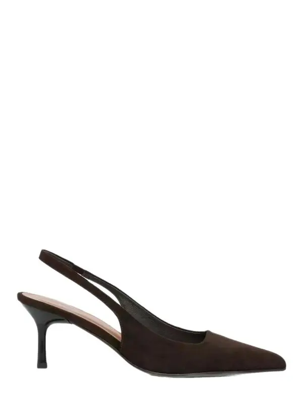 JONAK PARIS Diamantine Pointed-toe Slingback Pumps - Brown