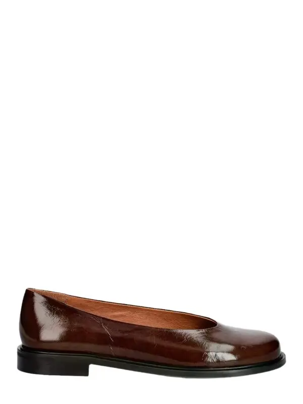 JONAK PARIS Daurelia Leather Ballet Flats - Brown