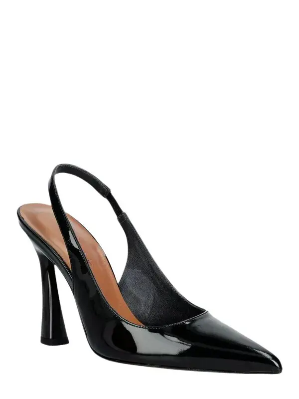 JONAK PARIS Patent Finish Leather Slingback Pumps - Black