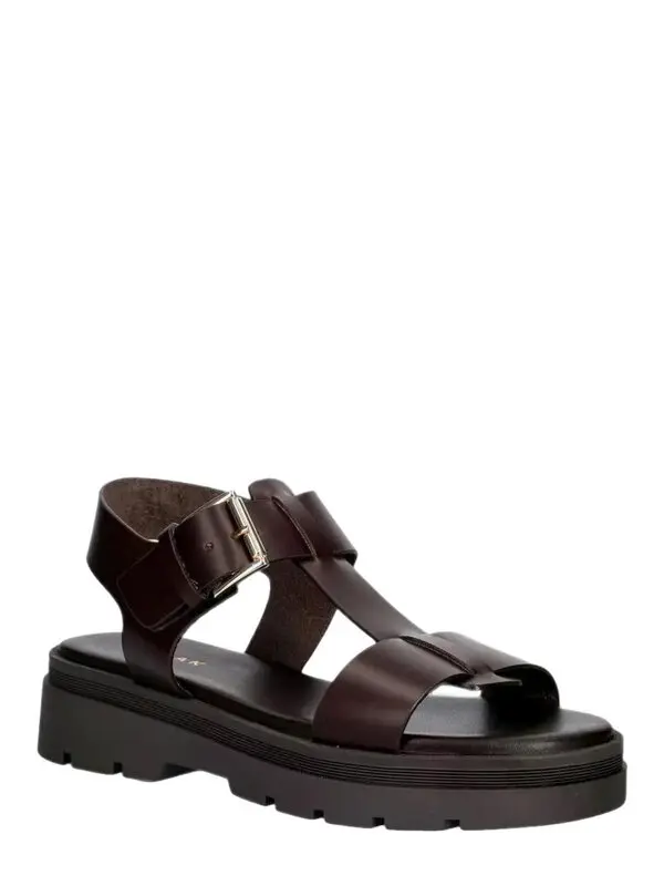 JONAK PARIS Lisbonne Buckle-fastening Leather Sandals - Brown