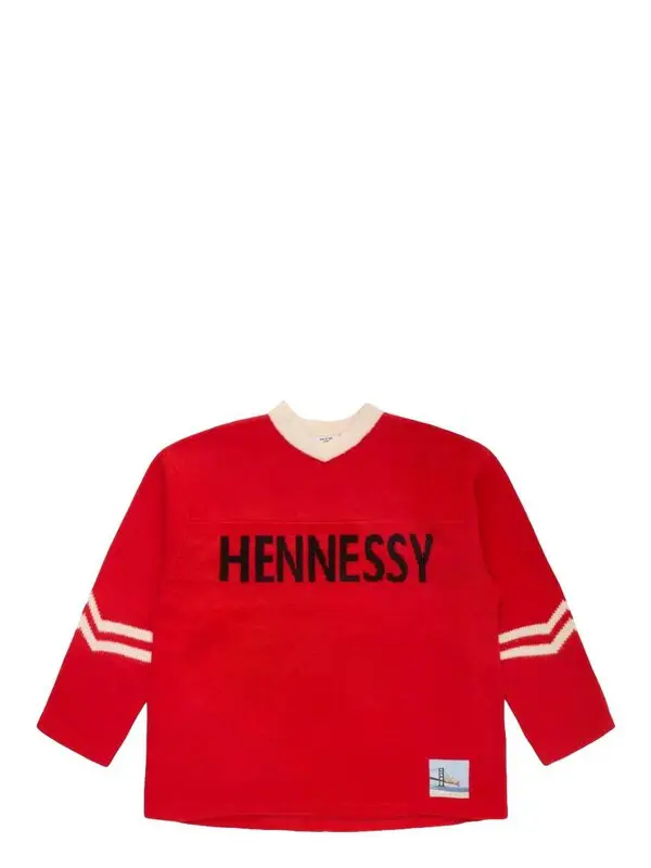 SON OF THE CHEESE Henny V-neck Sweater - Red