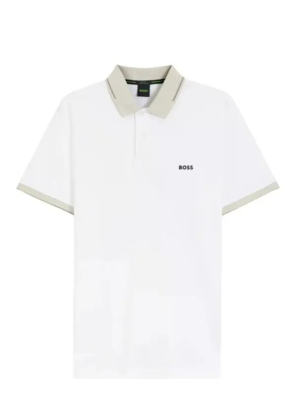 BOSS Logo-print Polo Shirt - White
