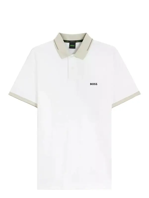 BOSS Slim-fit Cotton Polo Shirt - White