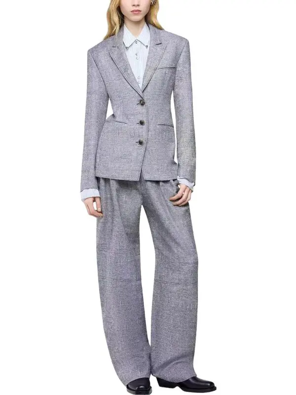 Rabanne Tailored Blazer With Jewel Buttons - Grey