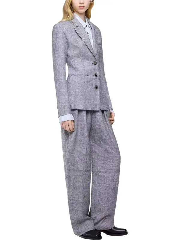 Rabanne Tailored Blazer With Jewel Buttons - Grey