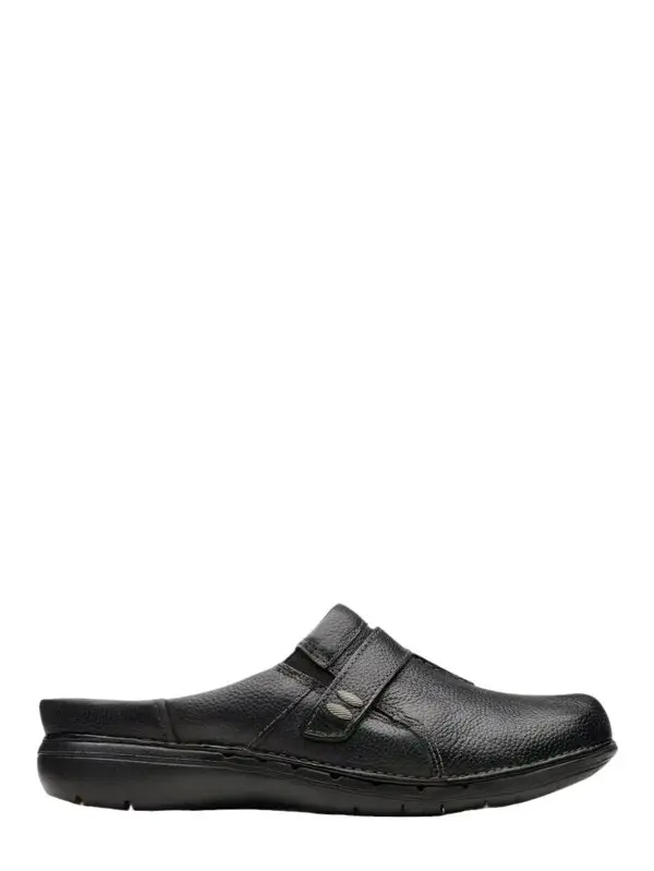 Clarks Un Loop Ease Leather Mules - Black