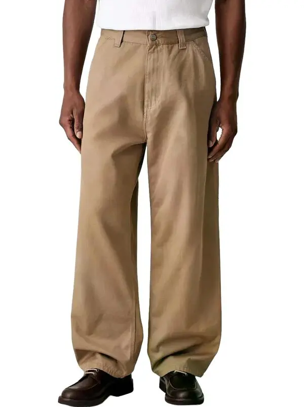 Carhartt Work In Progress Straight-leg Logo Patch Trousers - Neutrals