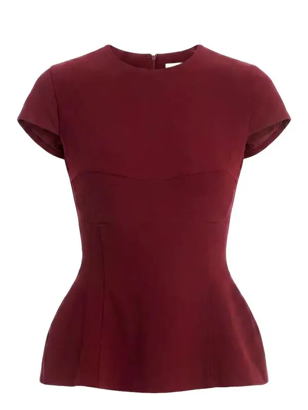 AXEL 113 Peplum Hem Top - Red