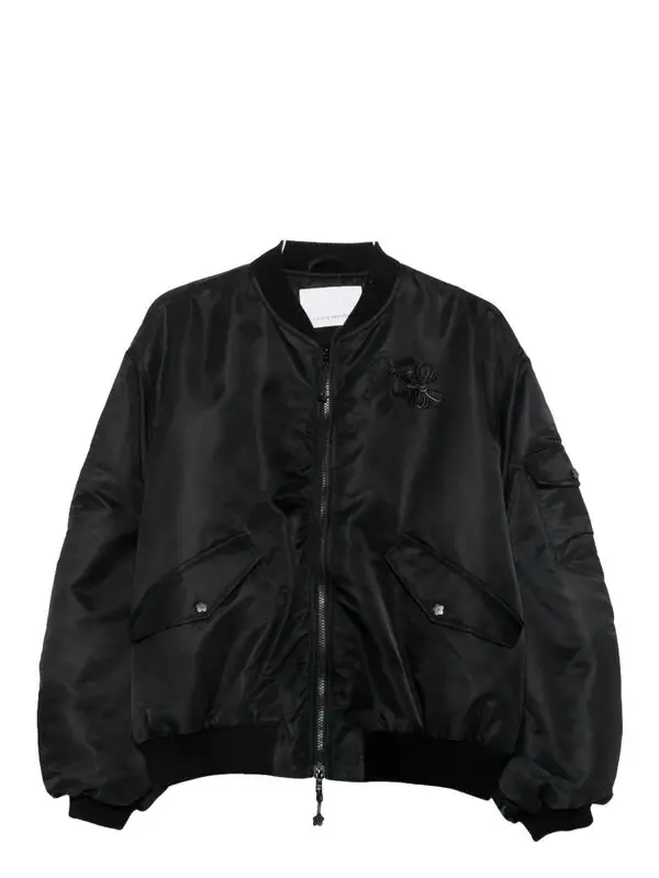 Cecilie Bahnsen Bow-detail Ruched Jacket - Black