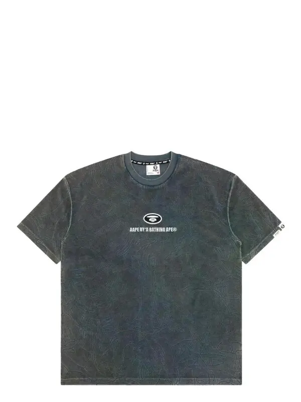AAPE BY *A BATHING APE Moonface Logo Camo-design T-shirt - Blue