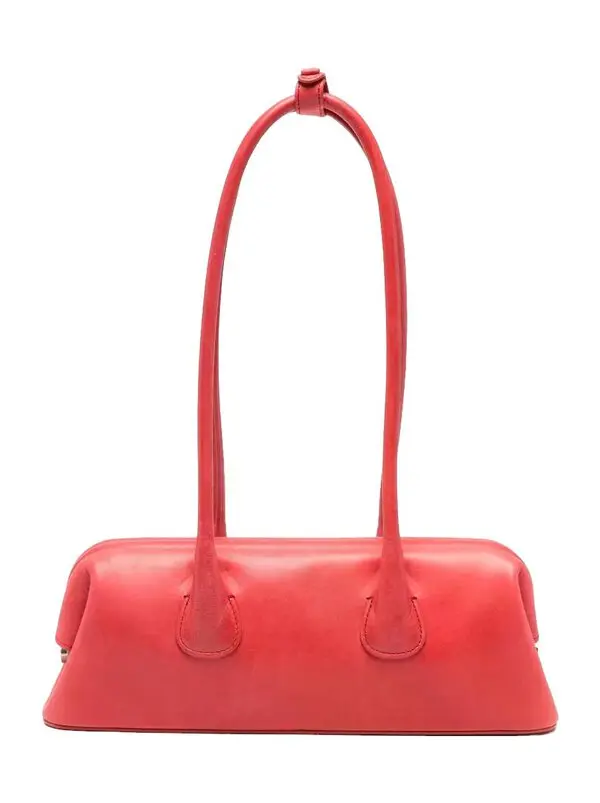 OSOI Mini Boat Leather Tote Bag - Red