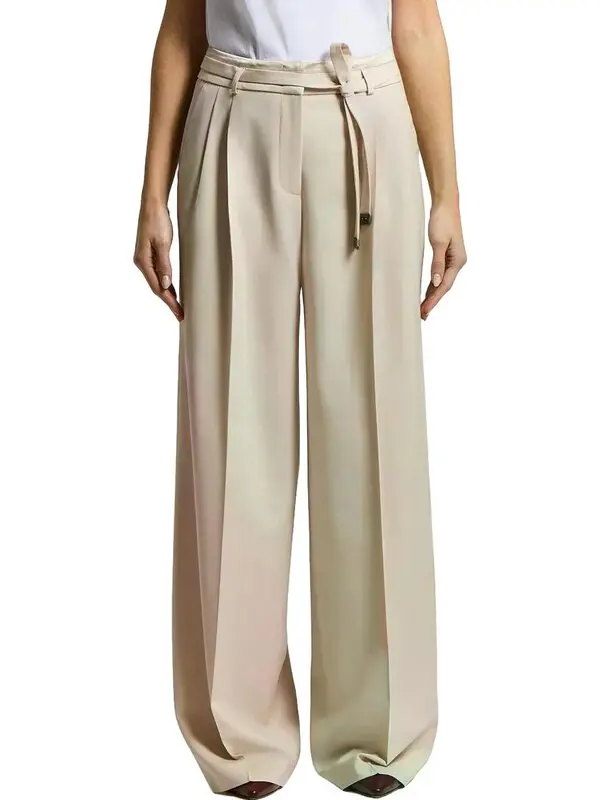 Peserico Pleated Wide-leg Trousers - Neutrals