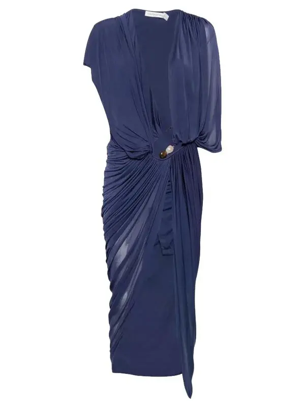 Christopher Esber Helix Crystal-draped Maxi Dress - Blue