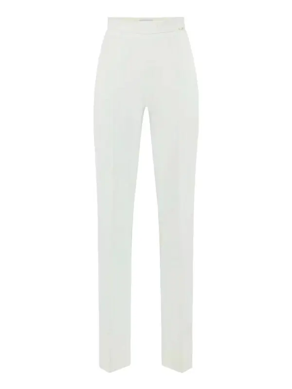 Elisabetta Franchi Lightweight Crêpe Trousers - White