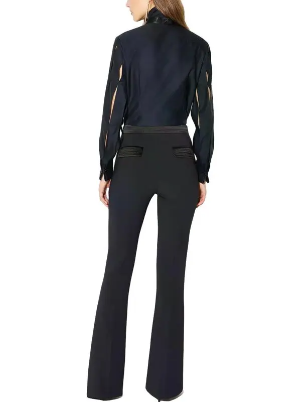 Elisabetta Franchi Cotton Shirt With Bow Detail - Black