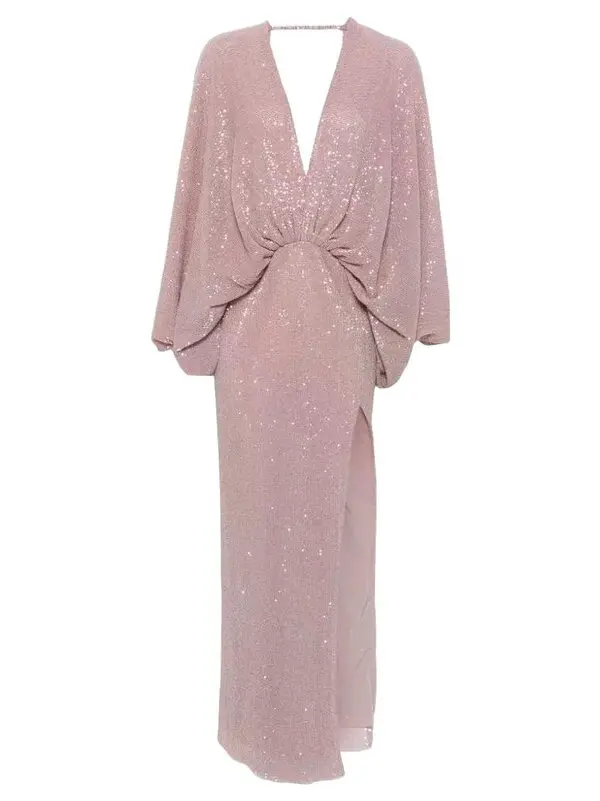 L'IDEE Paradiso Sequin Embellished Maxi Dress - Pink