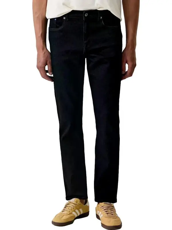 Karl Lagerfeld Straight-leg Jeans With Logo Patch - Black