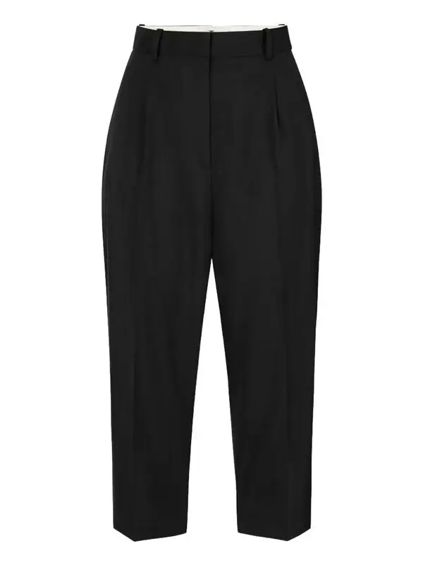 Elisabetta Franchi Gabardine Fabric Trousers - Black