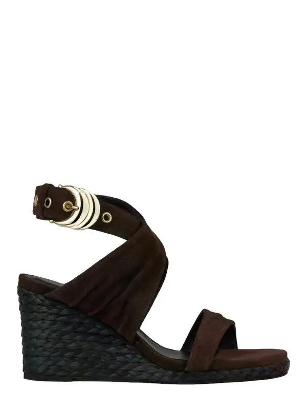 Ba&sh Cécile Heeled Espadrille Sandals - Brown