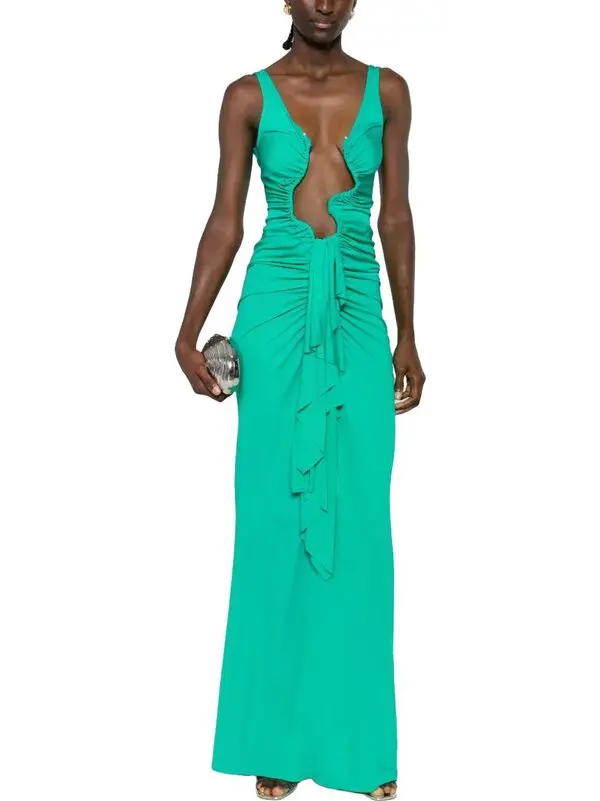 Christopher Esber Draped Maxi Dress - Green