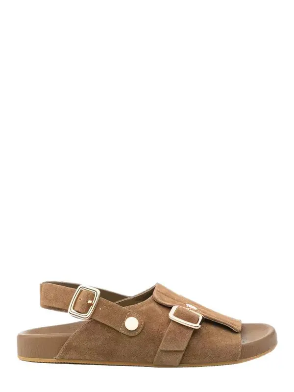 SERGIO MORETTI FIRENZE Buckle-fastening Slingback Sandals - Brown