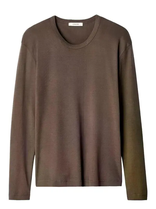 LEMAIRE Rib Long-sleeve Jersey Top - Brown