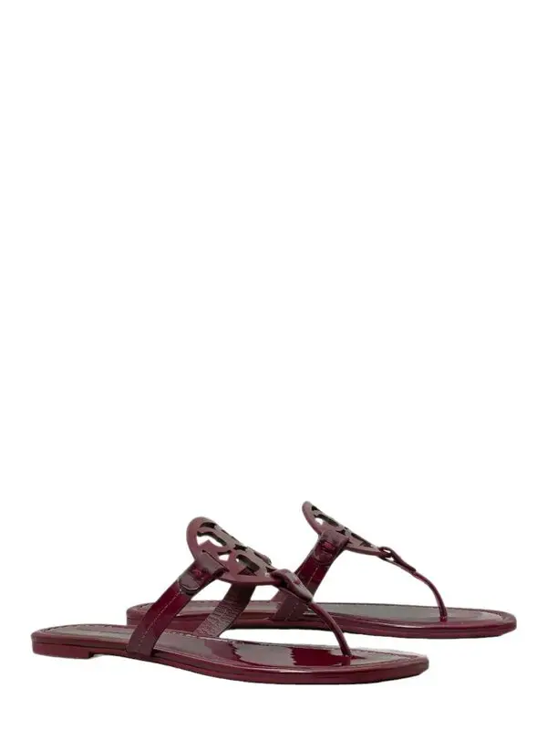 Tory Burch Miller Patent Thong Sandals - Red