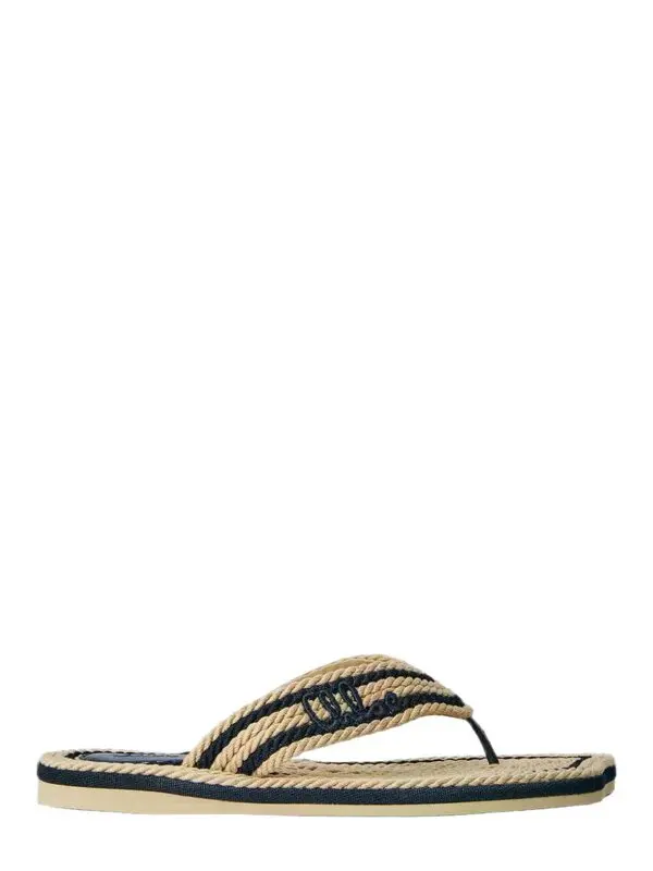 Chloé Braided Rope Thong Sandals - Neutrals
