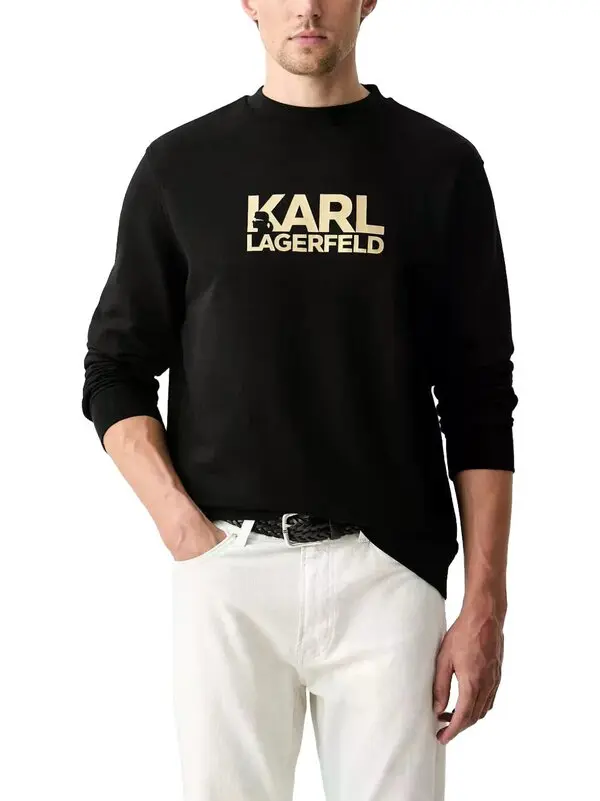 Karl Lagerfeld Logo Print Pullover - Black