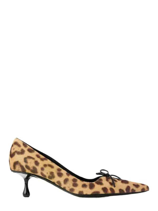 JIMMY CHOO Scarlett Leopard-print Kitten Heel Pumps - Neutrals