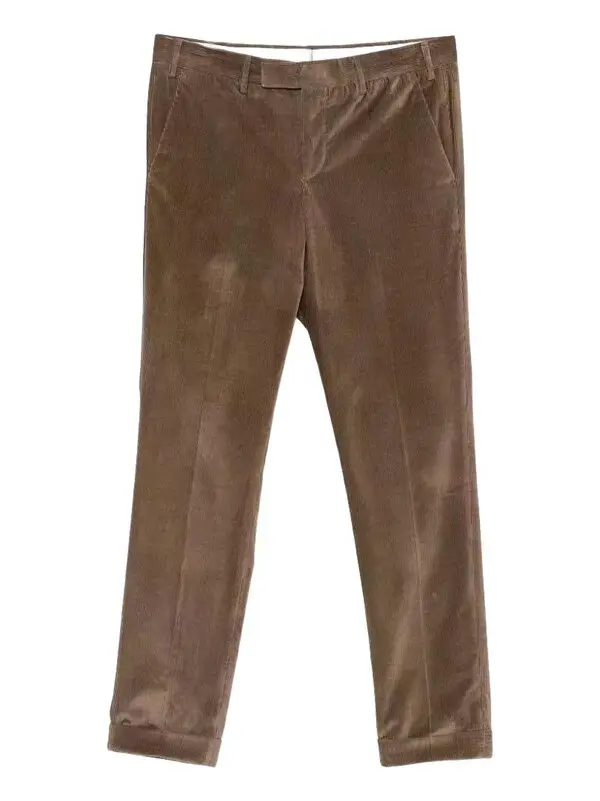 PT TORINO Corduroy Turned-up Cuffs Trousers - Brown