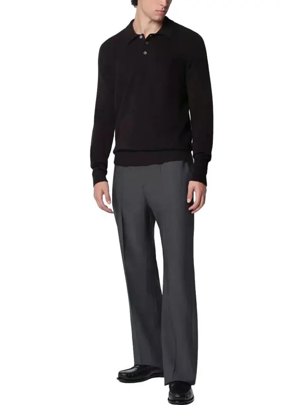 DRUMOHR Long-sleeve Polo Shirt - Brown