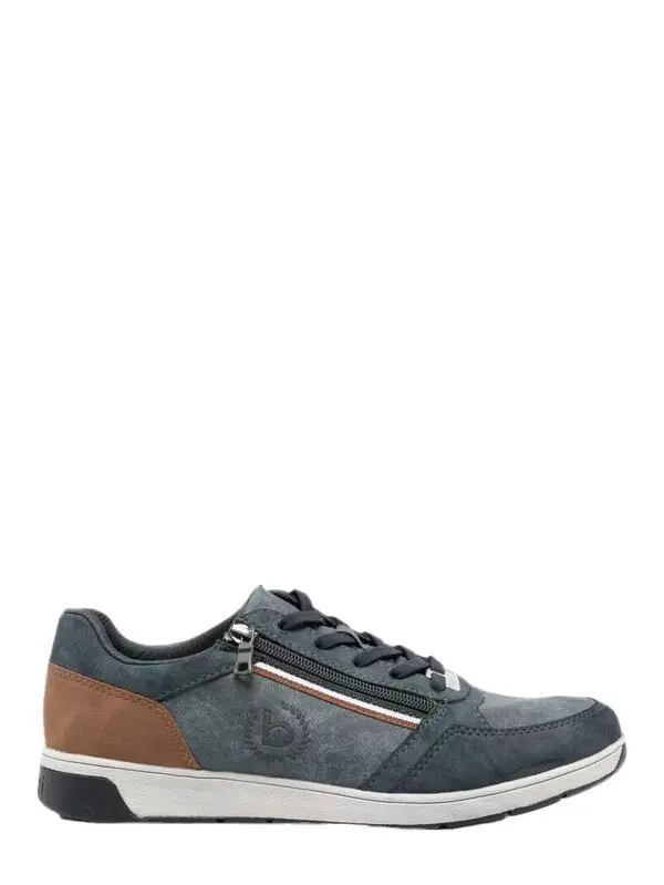 BUGATTI Zip-detail Panelled Sneakers - Blue