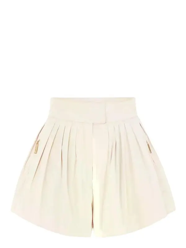 Elisabetta Franchi Taffeta Voile Balloon Shorts - Neutrals