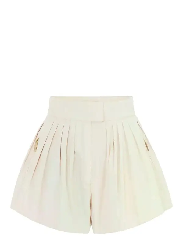 Elisabetta Franchi Taffeta Voile Balloon Shorts - Neutrals