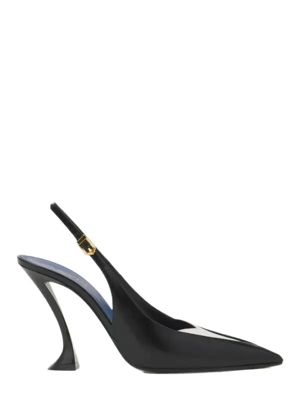 LANVIN Serenade Slingback Leather Pumps - Black