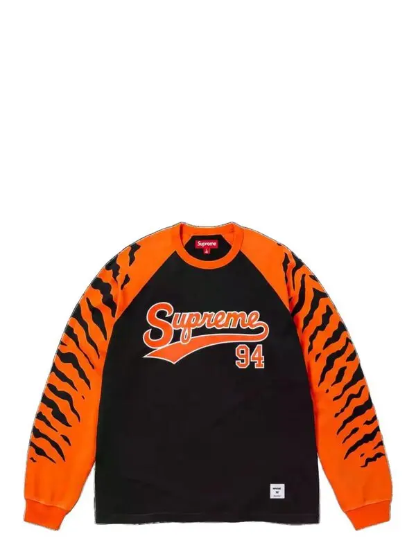 Supreme Tiger-print Long-sleeves T-shirt - Black