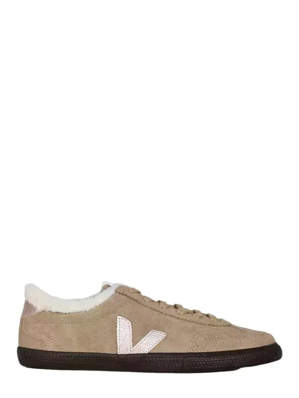 VEJA Volley Suede Shearling Lined Sneakers - Neutrals
