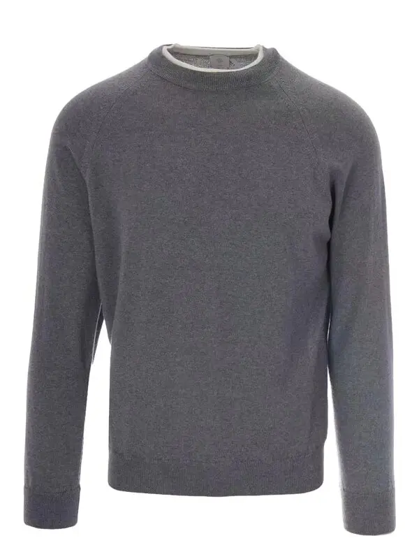 Eleventy Wool Crew-neck Sweater - Grey