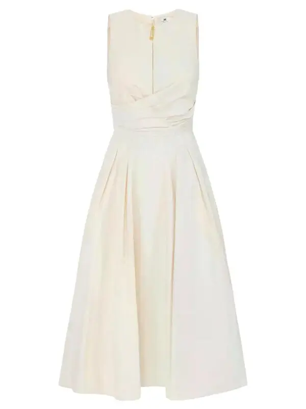Elisabetta Franchi Taffeta Voile Dress - Neutrals