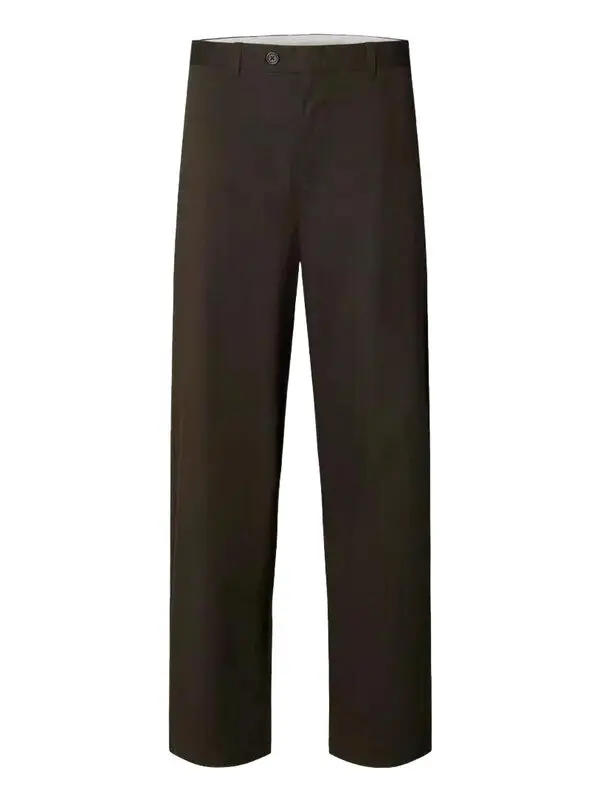 SELECTED Wide-leg Trousers - Brown